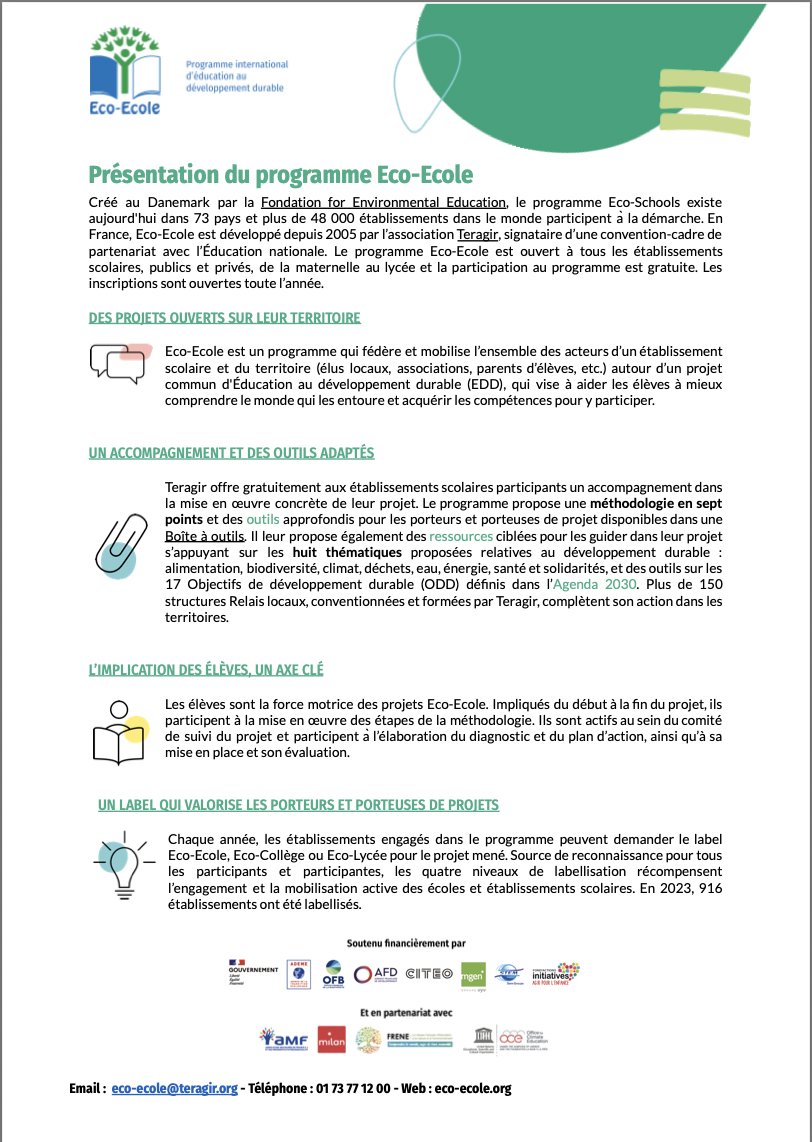 Comment devenir une Eco-Ecole, un Eco-Collège ou un Eco-Lycée ? - Eco-Ecole